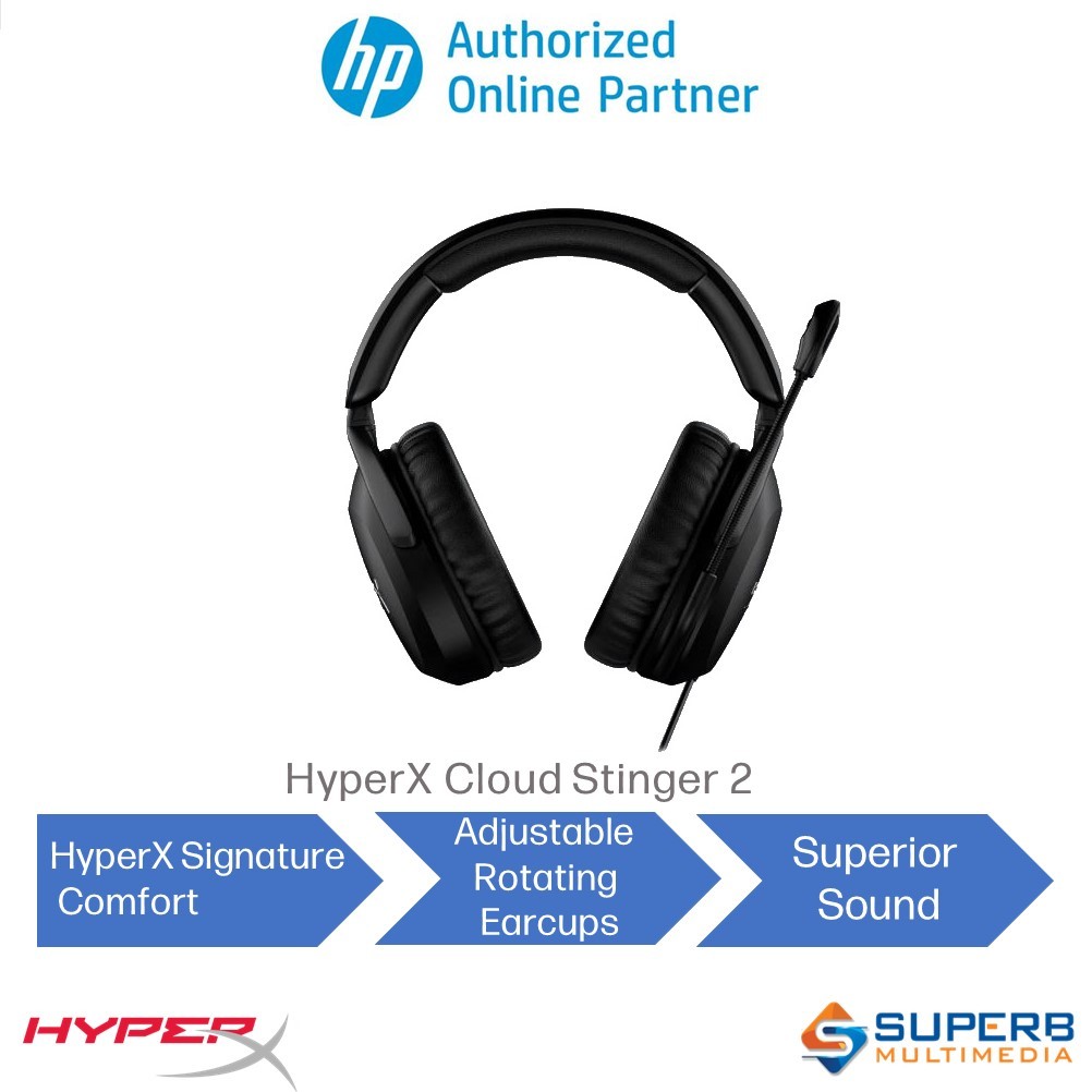 HyperX Cloud Stinger 2 GAMING HEADSET [519T1AA] | Shopee Malaysia