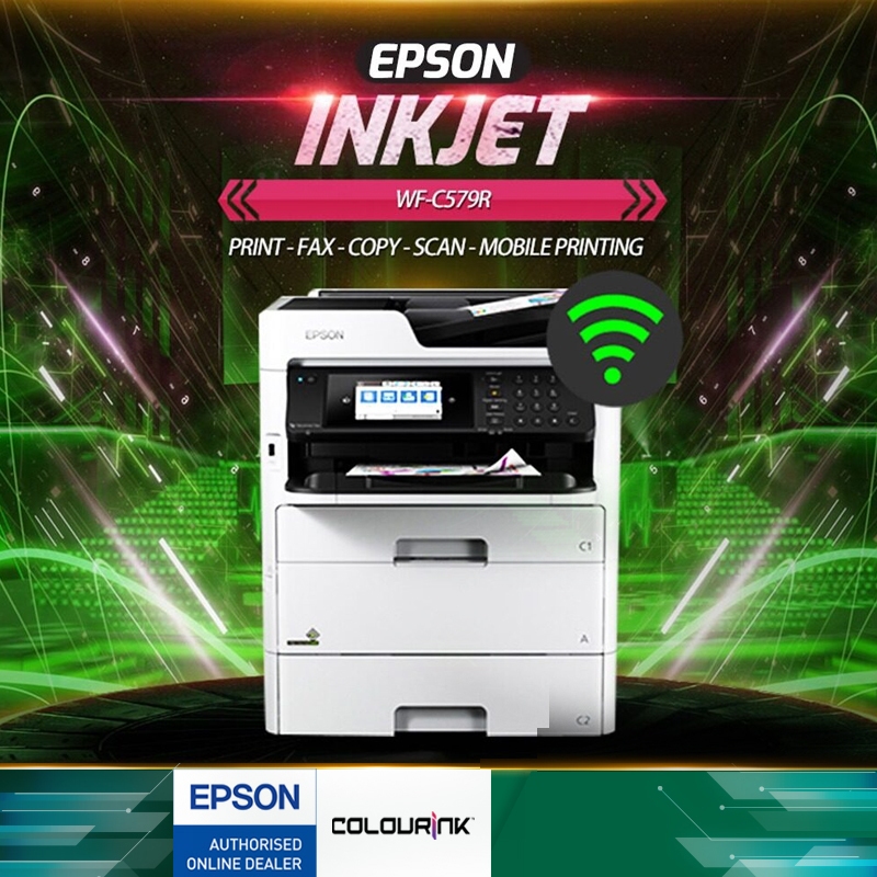 Epson WorkForce Pro WF-C579R Duplex A4 Print Scan Copy FAX with Wi-Fi ADF Feeder similar to ...
