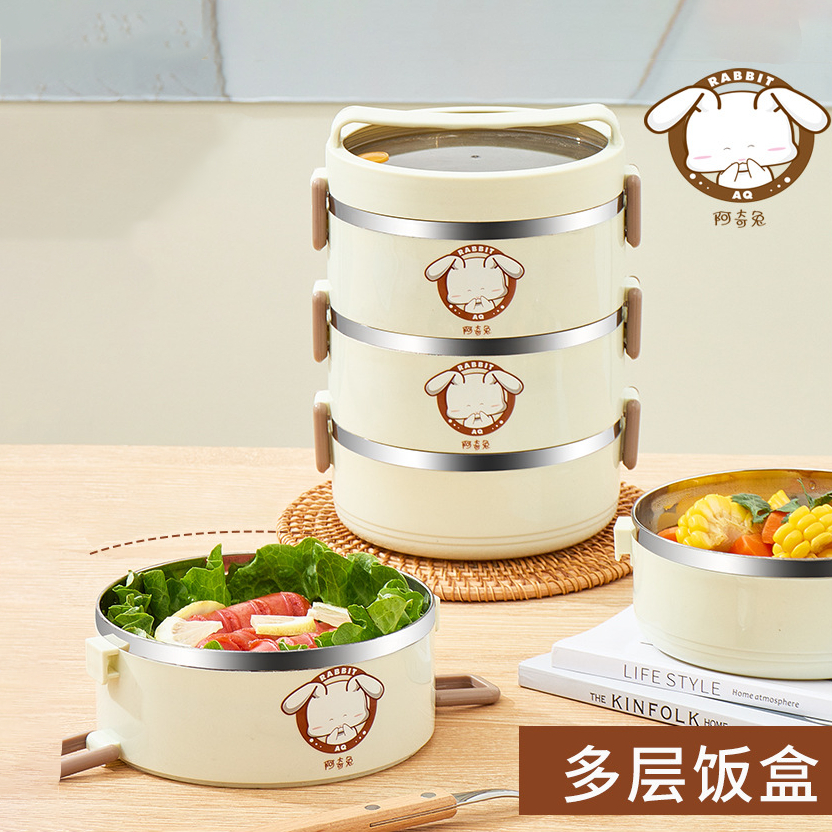 Stainless steel lunch box portable separated office worker lunch box ...