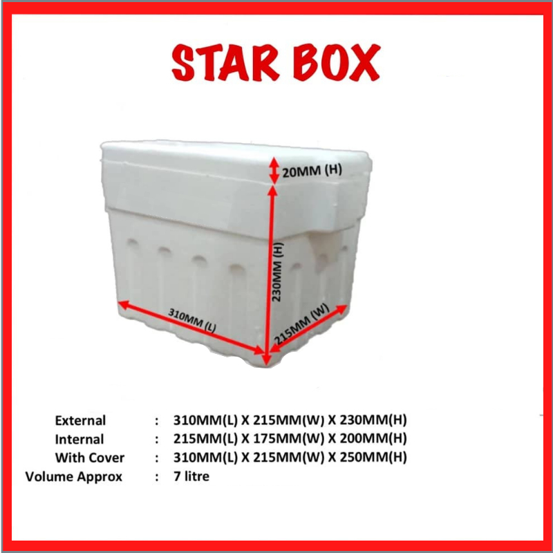 Styrofoam Mini Star Box Fish Box Ice Box Insulation Box | Shopee Malaysia