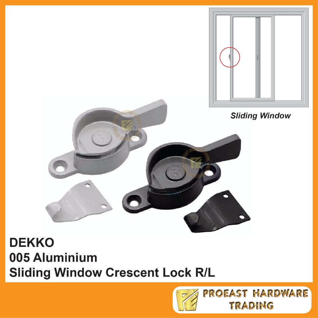 DEKKO 005 Aluminium Sliding Window Crescent Lock R/L / Sliding Window ...