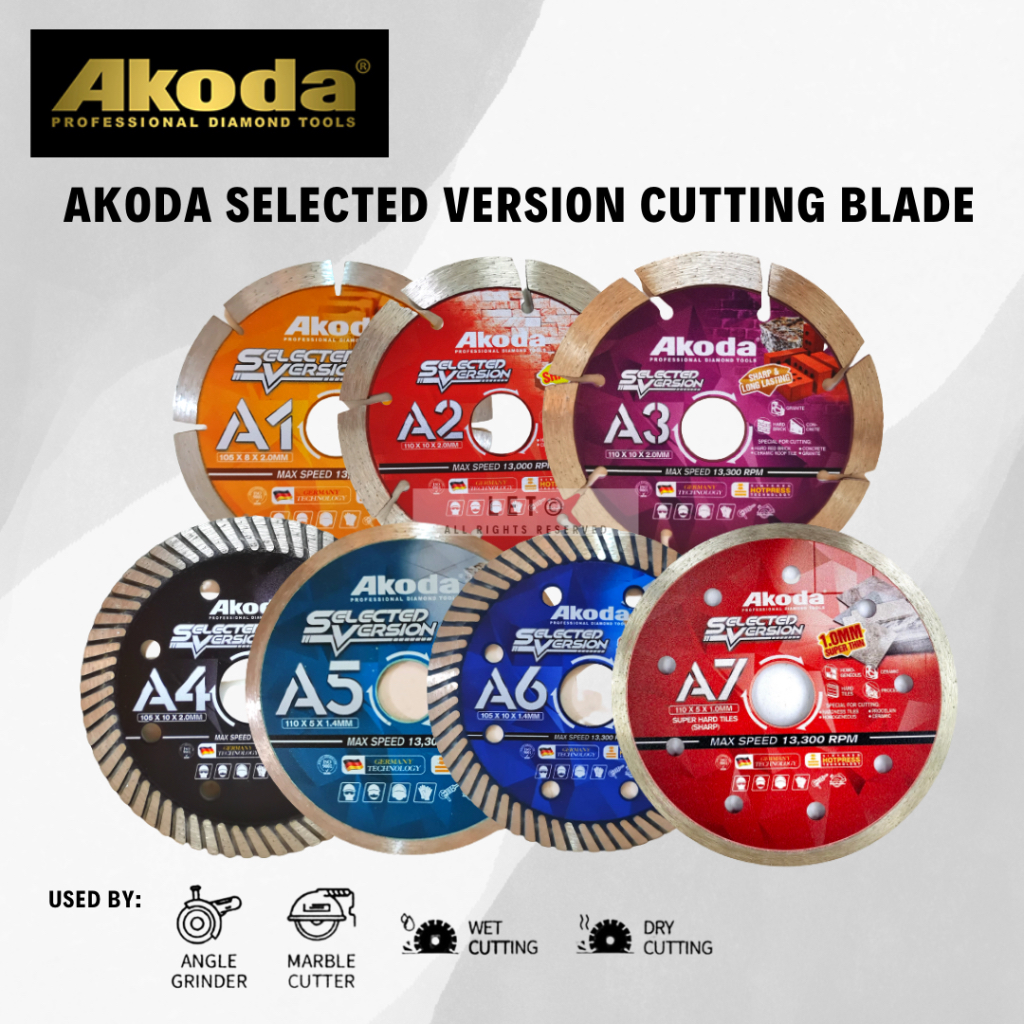 AKODA SELECTED VERSION DIAMOND CUTTING BLADE - 4" (NEW PACKAGING ...