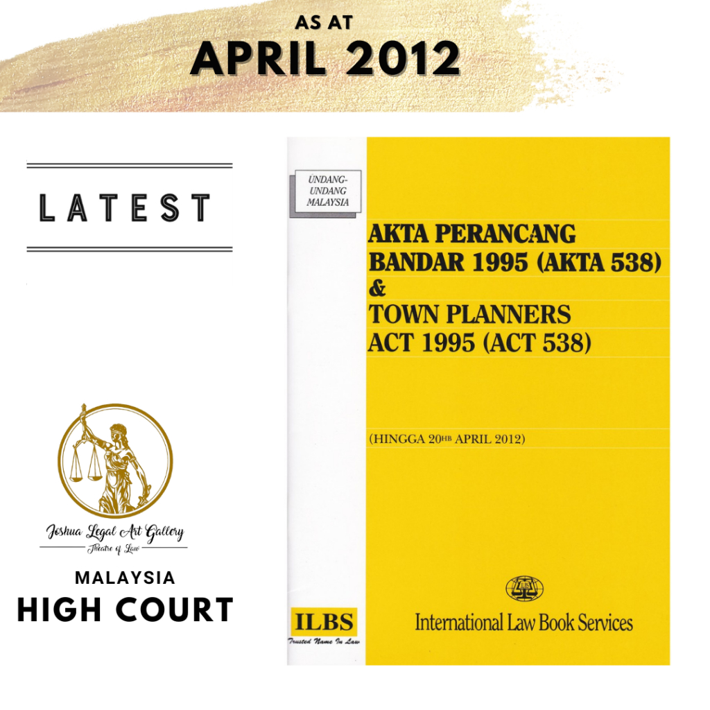 Akta Perancang Bandar 1995 (Akta 538) & Town Planners Act 1995 (Act 538 ...