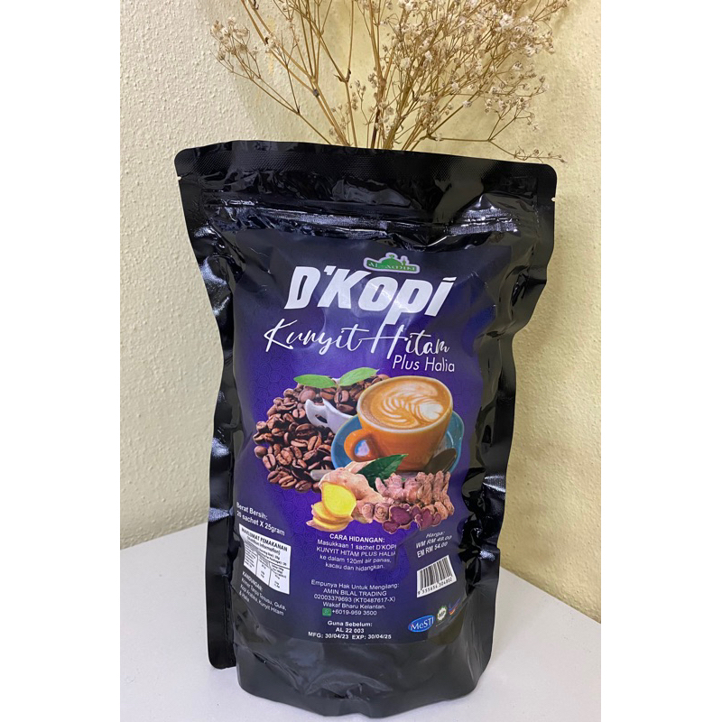 🔥KOPI KUNYIT HITAM PLUS HALIA 20 SACHET COFFEE🔥 [READY STOCK]💯 | Shopee ...
