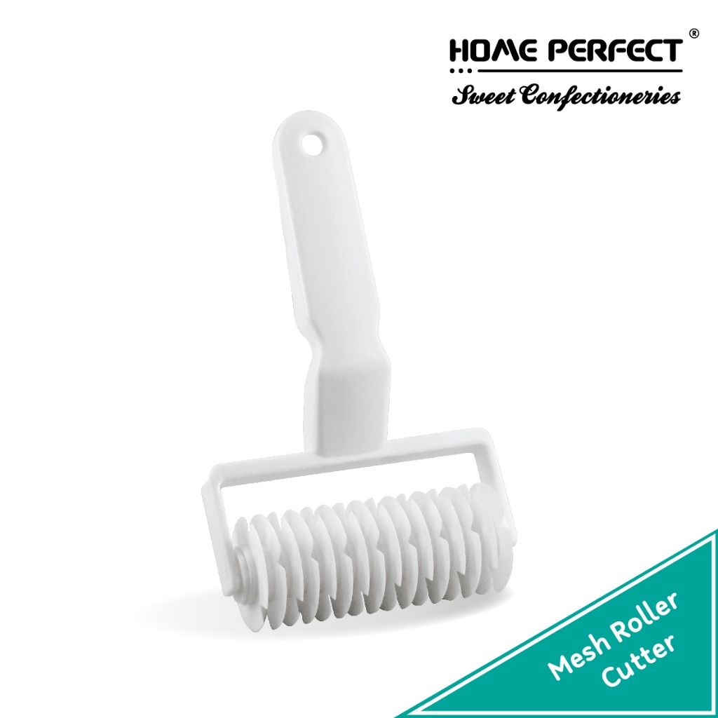 HOME PERFECT Mesh Roller Cutter,Hole Puncher Roller W/Hanging Hole,Penggelek Pizza Dough Pie ...