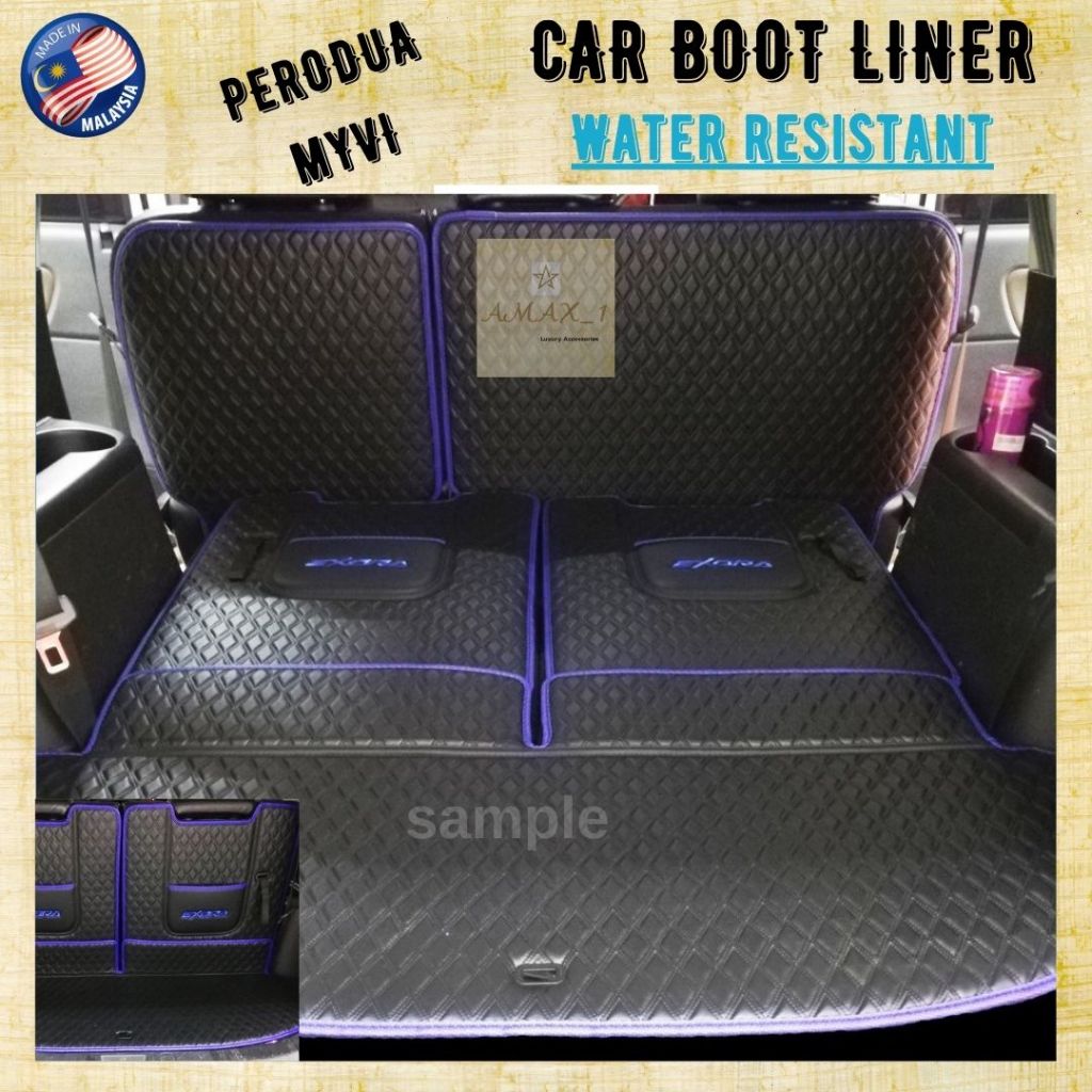 Perodua Myvi Water Resistant Boot Mat with Seat Cover High Quality PU ...