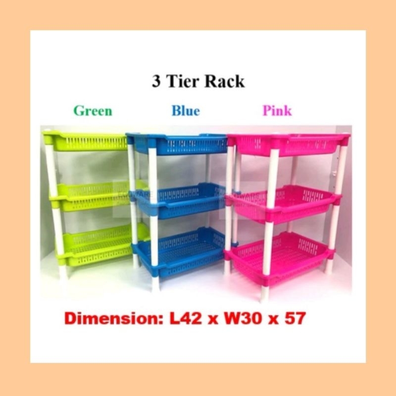 [Ready Stock] HICOOK Activeware 3 Tier Multipurpose Rack Rak Barang ...