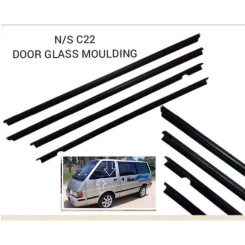 DOOR GLASS OUTER/INNER MOULDING NISSAN VANETTE C22 VAN | Shopee Malaysia