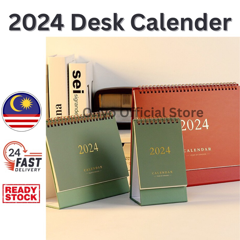 【Ready Stock 🇲🇾】Calender Year 2024 Cute Calender Kalendar Tahunan Stand ...