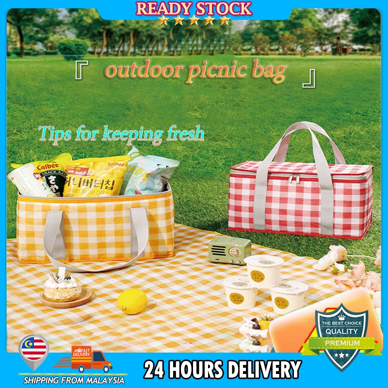 Picnic Basket Foldable Picnic Mat Food Basket Refrigerated Insulated ...
