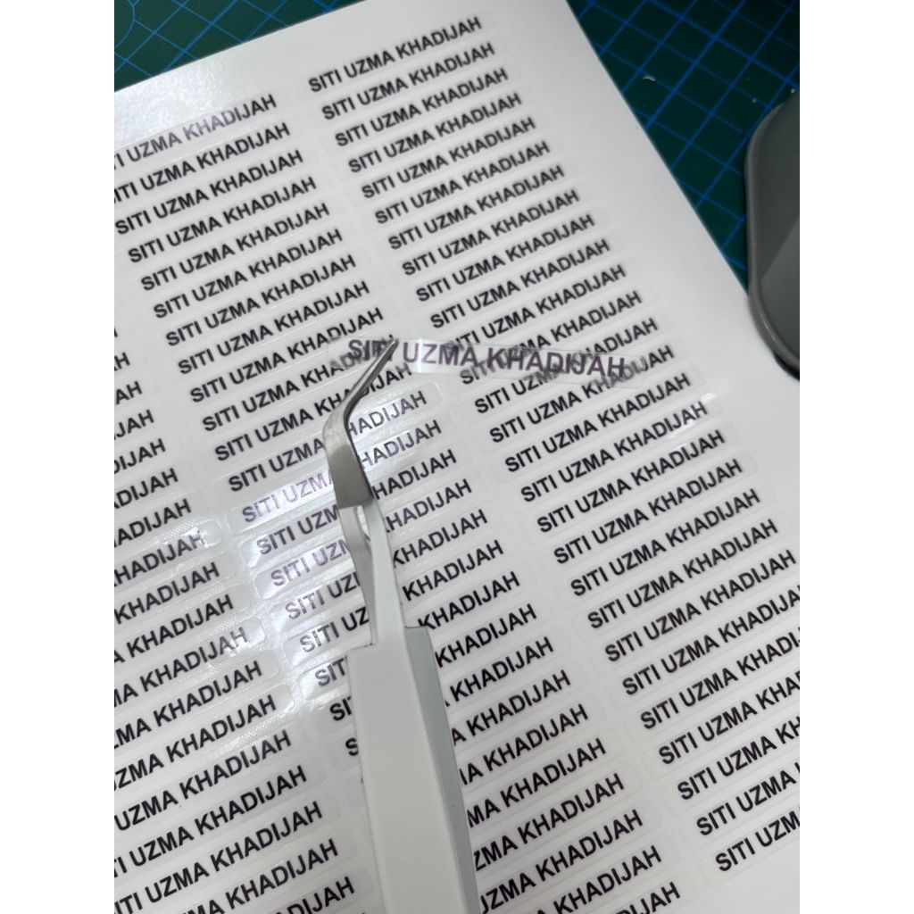 135pcs Sticker Nama Sekolah Untuk Buku | Name Sticker White Background ...