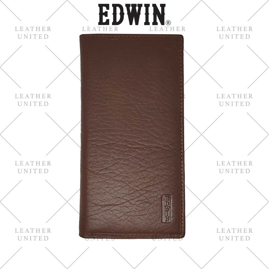 EDWIN Genuine Top Grain Leather Classic Logo Long Wallet #EWGJ30954 ...