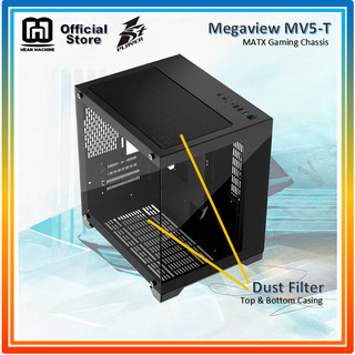 1ST PLAYER Megaview MV5 MATX Firebase X2 Aquarium Black White Casing ...