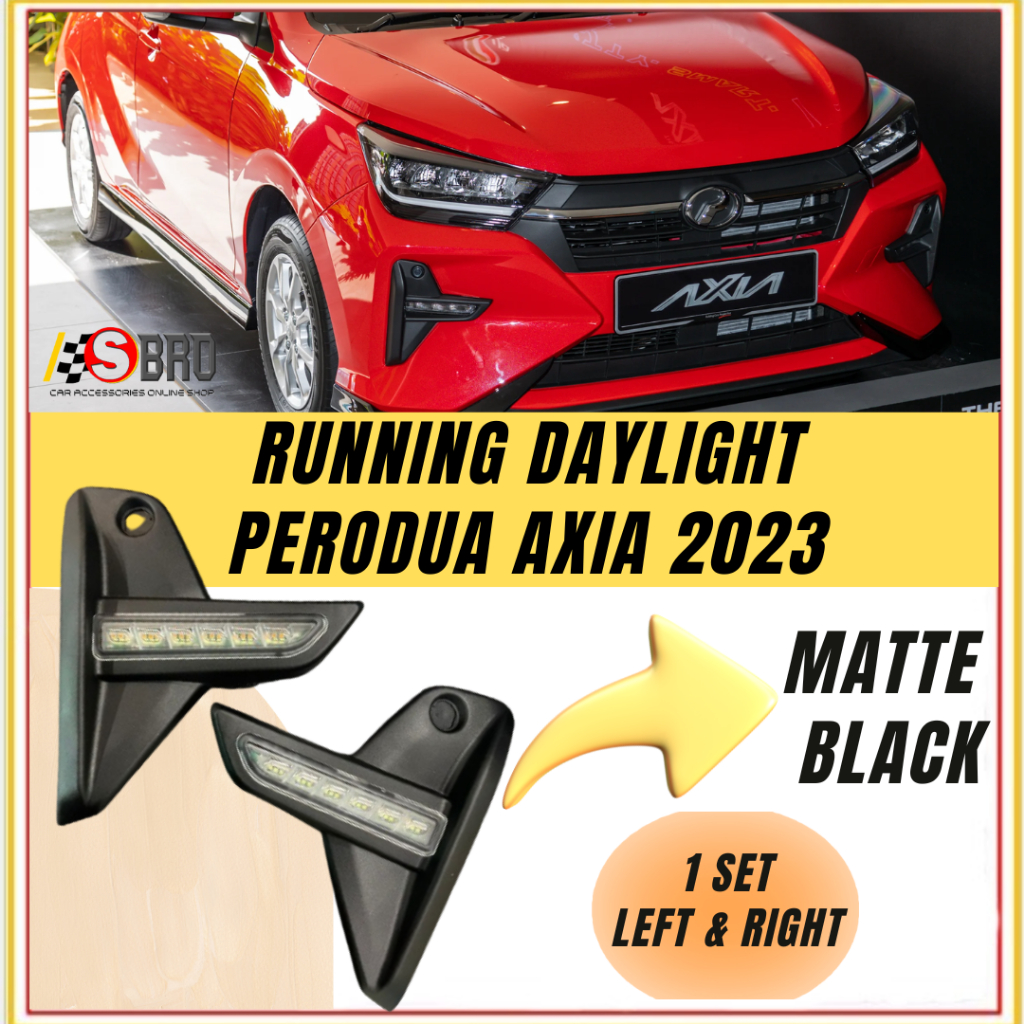 PERODUA AXIA 2023 NEW LED RUNNING DAY LIGHT FOG LAMP DRL WITH RUNNING ...