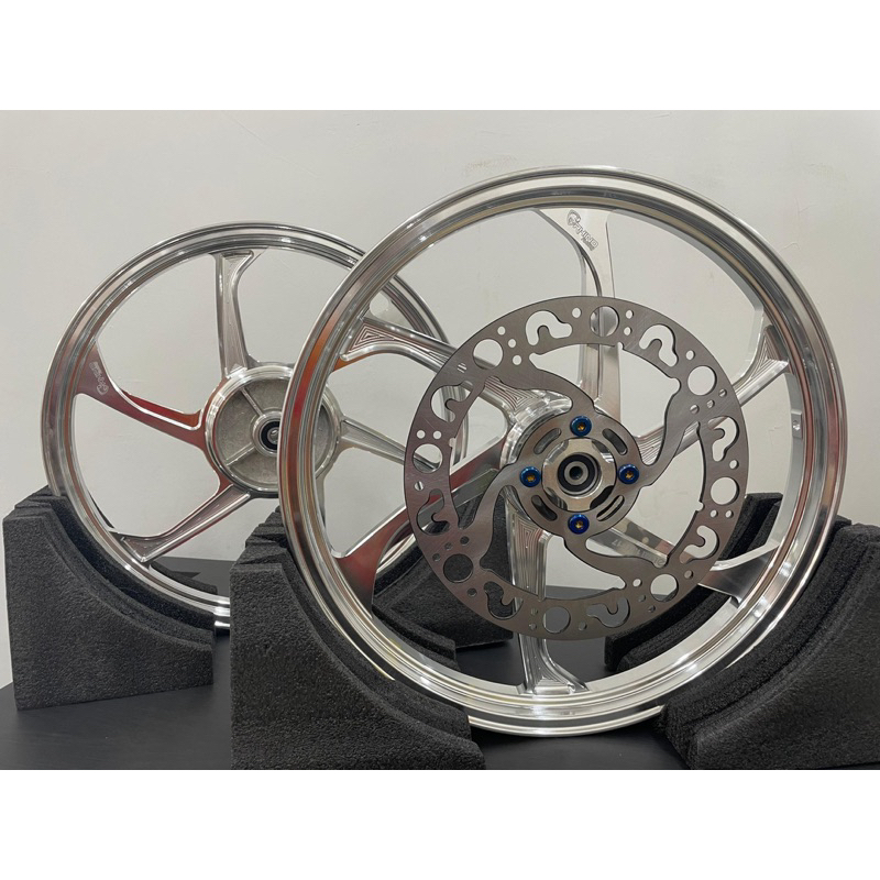 SPORT RIM CNC RHINO RACING FULL CNC RS150 Y15 Y125ZR LC135 3 BATANG 6 ...