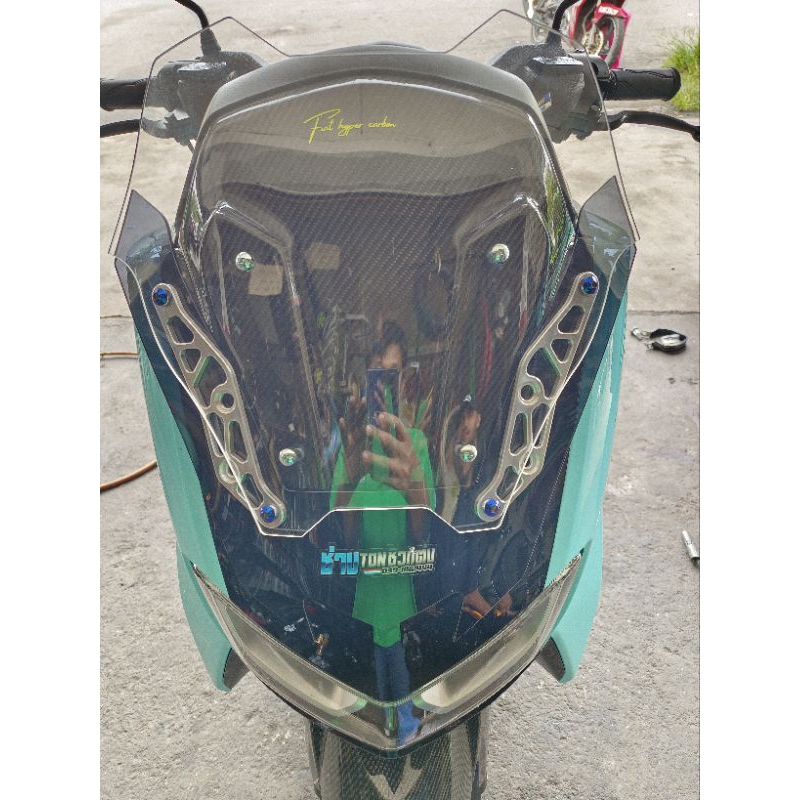 Yamaha Nmax New V2 Windshield 420mm 2Layer Custem With Bracket Thailook ...