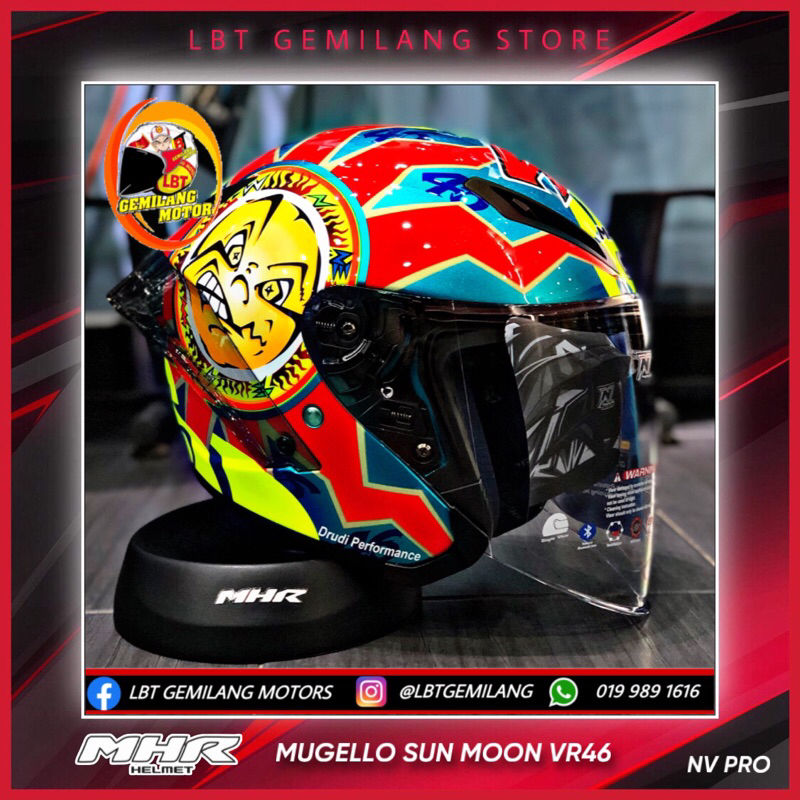 MHR Helmets NV PRO [MUGELLO SUN MOON VR46] | Shopee Malaysia