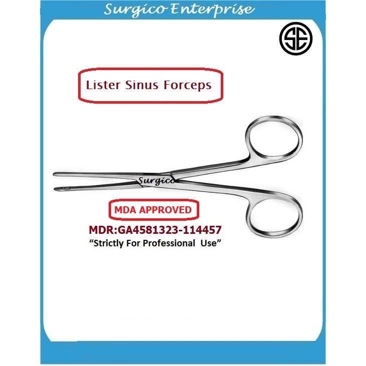 LISTER SINUS FORCEPS STRAIGHT 13CM STAINLESS STEEL, SURGERY INSTRUMENTS ...