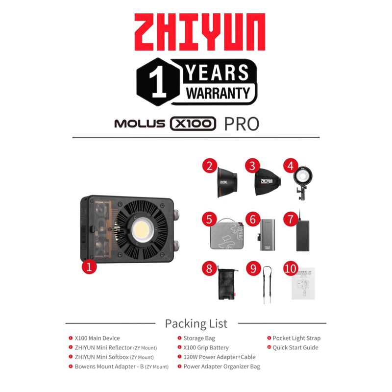 (ZHIYUN OFFICIAL)ZHIYUN MOLUS X100 PRO (1 YEARS WARRANTY) MOLUS X100 ...