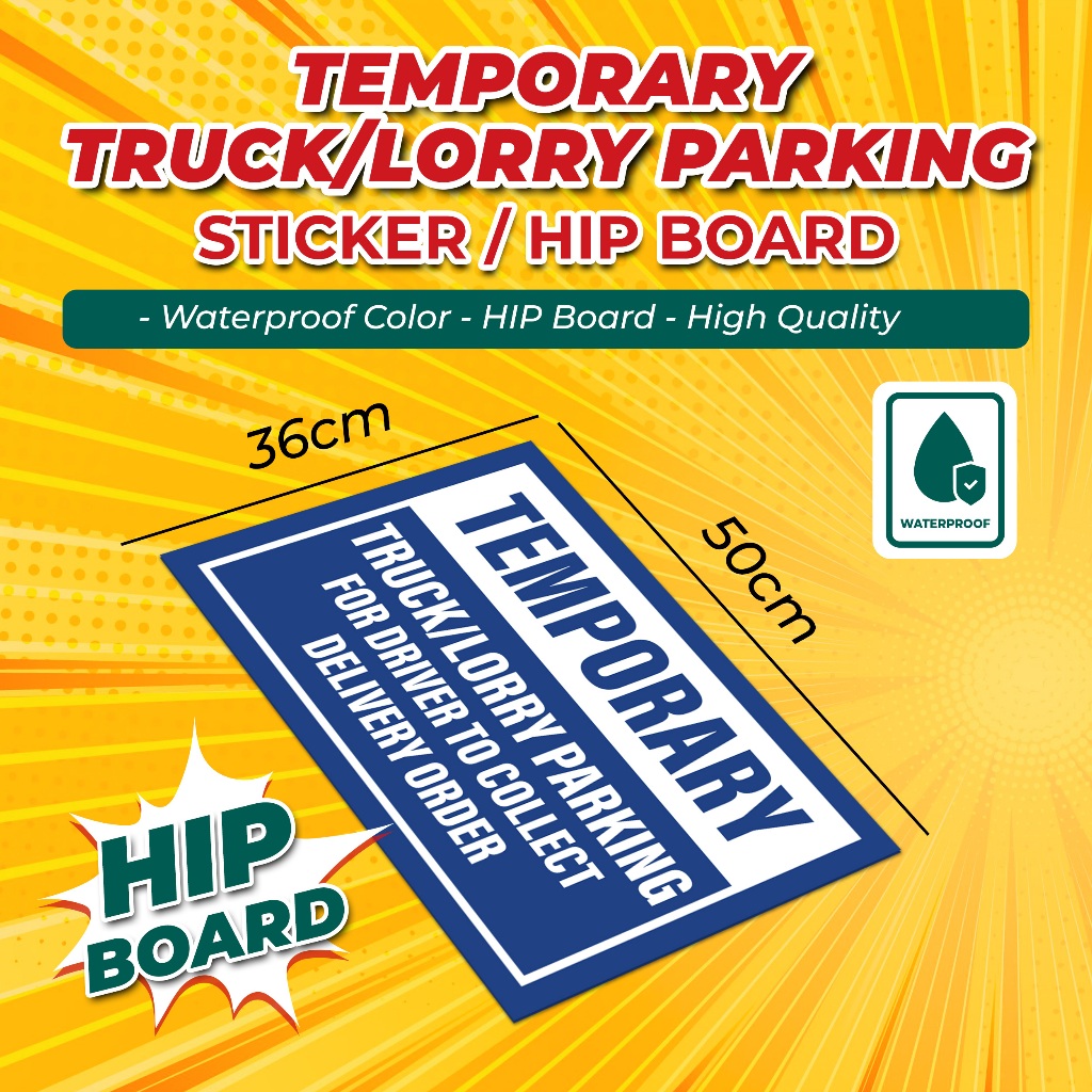 temporary Truck lorry parking Signage | Shopee Malaysia