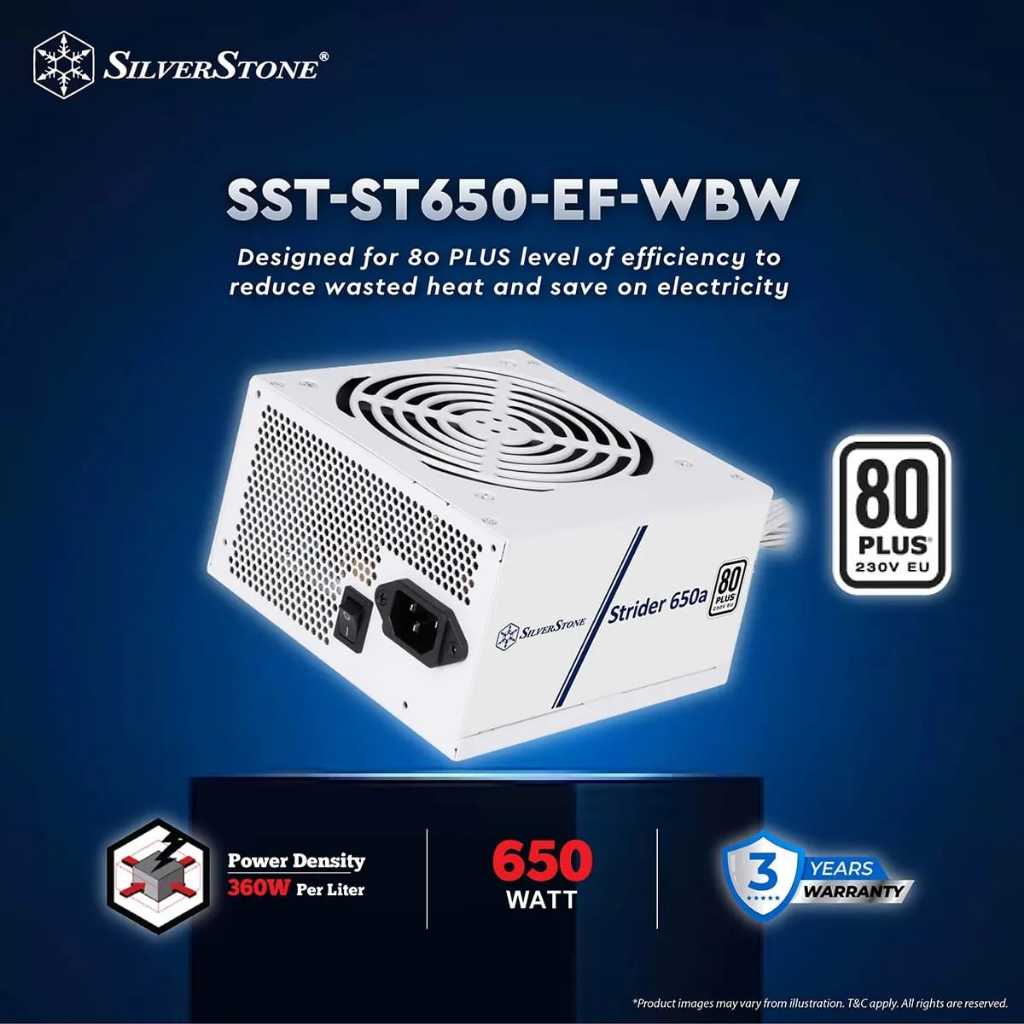# SilverStone Strider Series [650W] 80 PLUS ATX PSU (White Edition ...