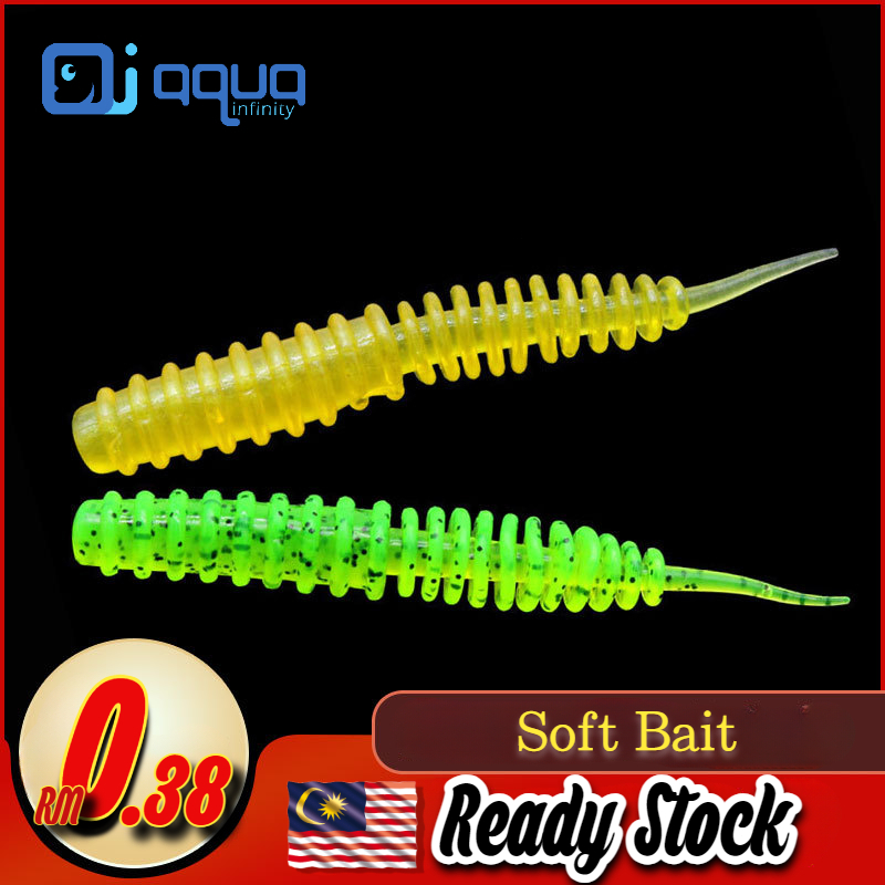 [Aqua Infinity] Umpan Worm Soft Plastic Lure With Scent / Soft Bait ...