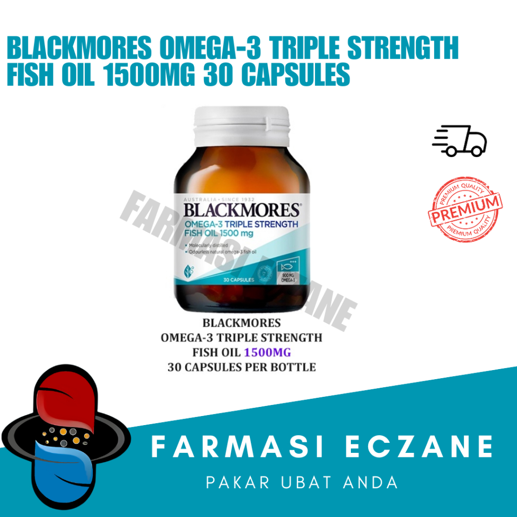 BLACKMORES OMEGA-3 TRIPLE STRENGTH FISH OIL 30 CAPSULES | Shopee Malaysia
