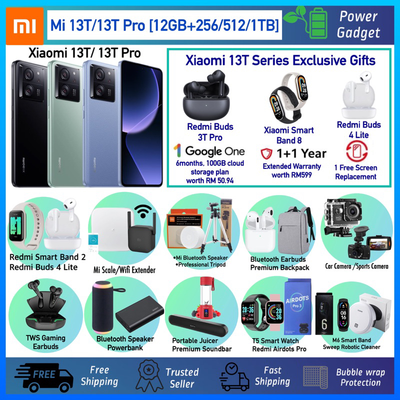 Xiaomi 13T/ 13T Pro [12GB RAM 256GB/512GB | 16GB RAM 1TB] Original Xiaomi Malaysia Free Shipping ...