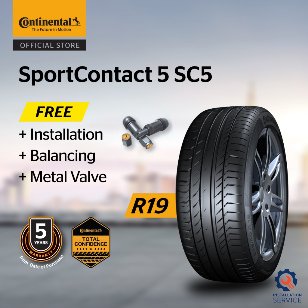 Continental SportContact SC5 R19 225/40 SSR * 245/35 SSR MOE 255/35 SSR MOE 255/40 VOL (with ...