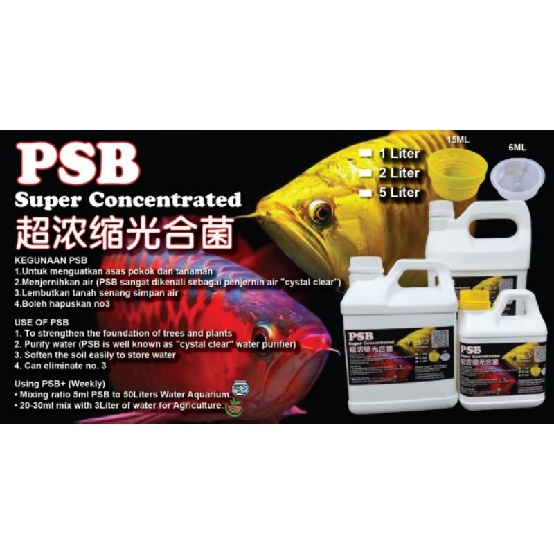 PSB super pekat 1-2LITER 超浓缩光合菌 super concentrated PSB | Shopee Malaysia