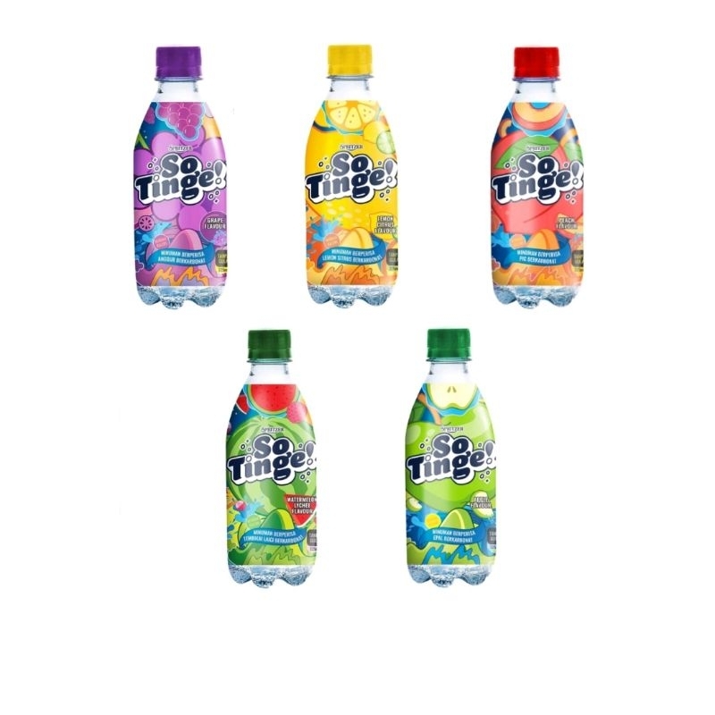 SO TINGE SPRITZER Carbonated Drink 325ml Grape | Lemon Citrus | Peach | Watermelon Lychee ...