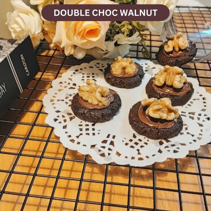 Double Chocolate Walnut Crunchy- Biskut Raya Pure Butter | Shopee Malaysia