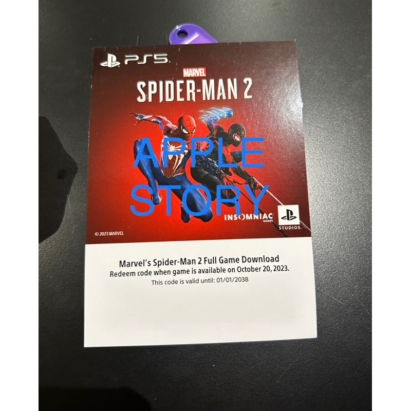 spiderman 2 digital code from spiderman ps5 bundle | Shopee Malaysia