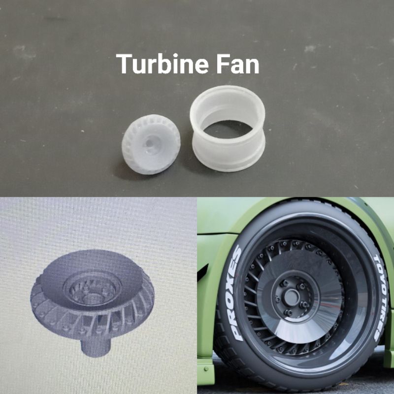 1/64 Hotwheels Work Emotion T7R Rim JDM Turbine Fan TE37 Time Attack ...