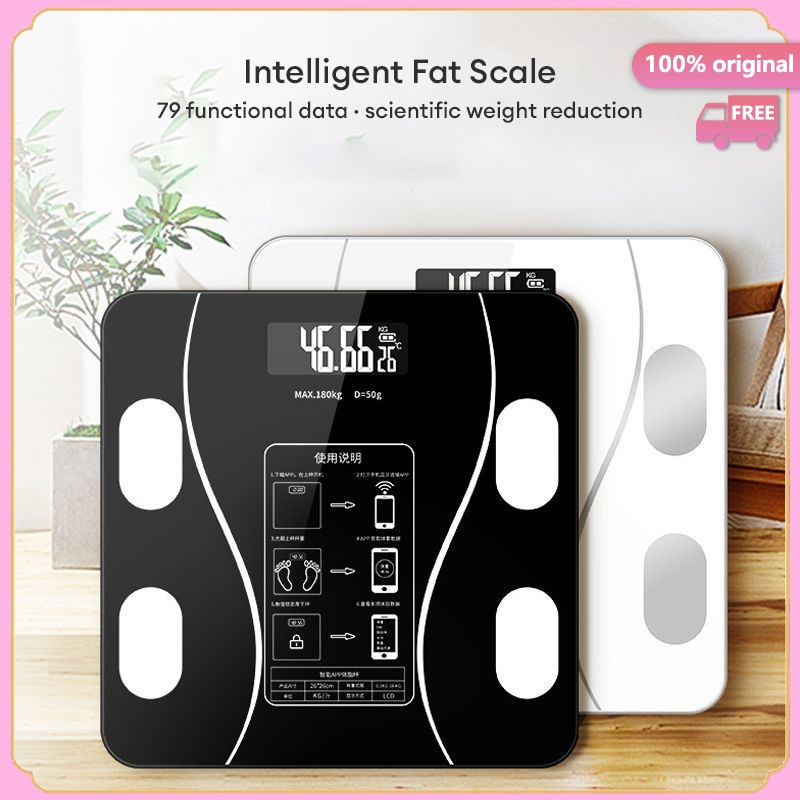 Smart Digital Body Weight Scale Body BMI Fat Scale High Accuracy ...