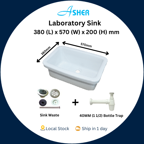 Asher 380MM Rectangle White Ceramic Utility Lab White Basin Sink Sinki ...