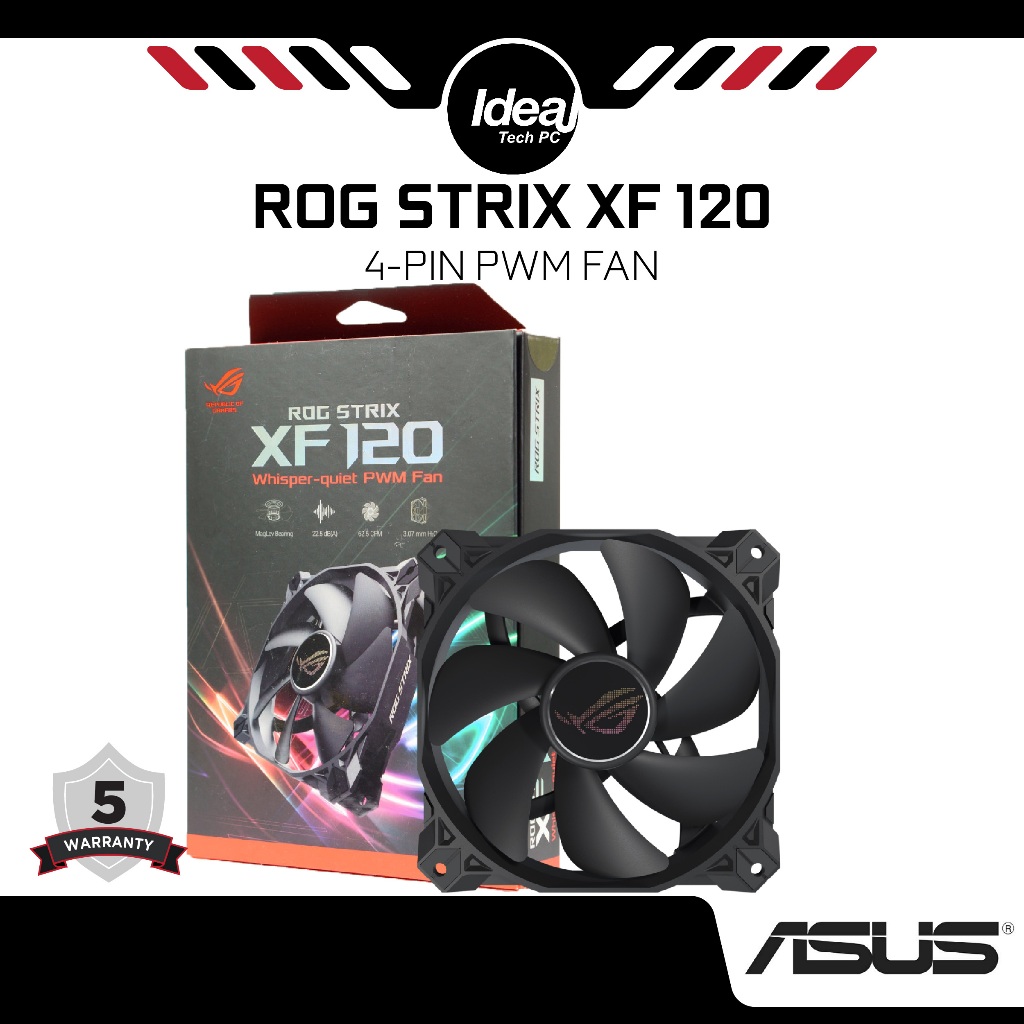 ASUS ROG STRIX XF 120 | Black | Whisper-quiet | 4-pin PWM fan | Use for ...