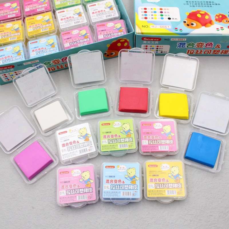 Color-changing eraser, plastic eraser, sticky brushed art painting ...