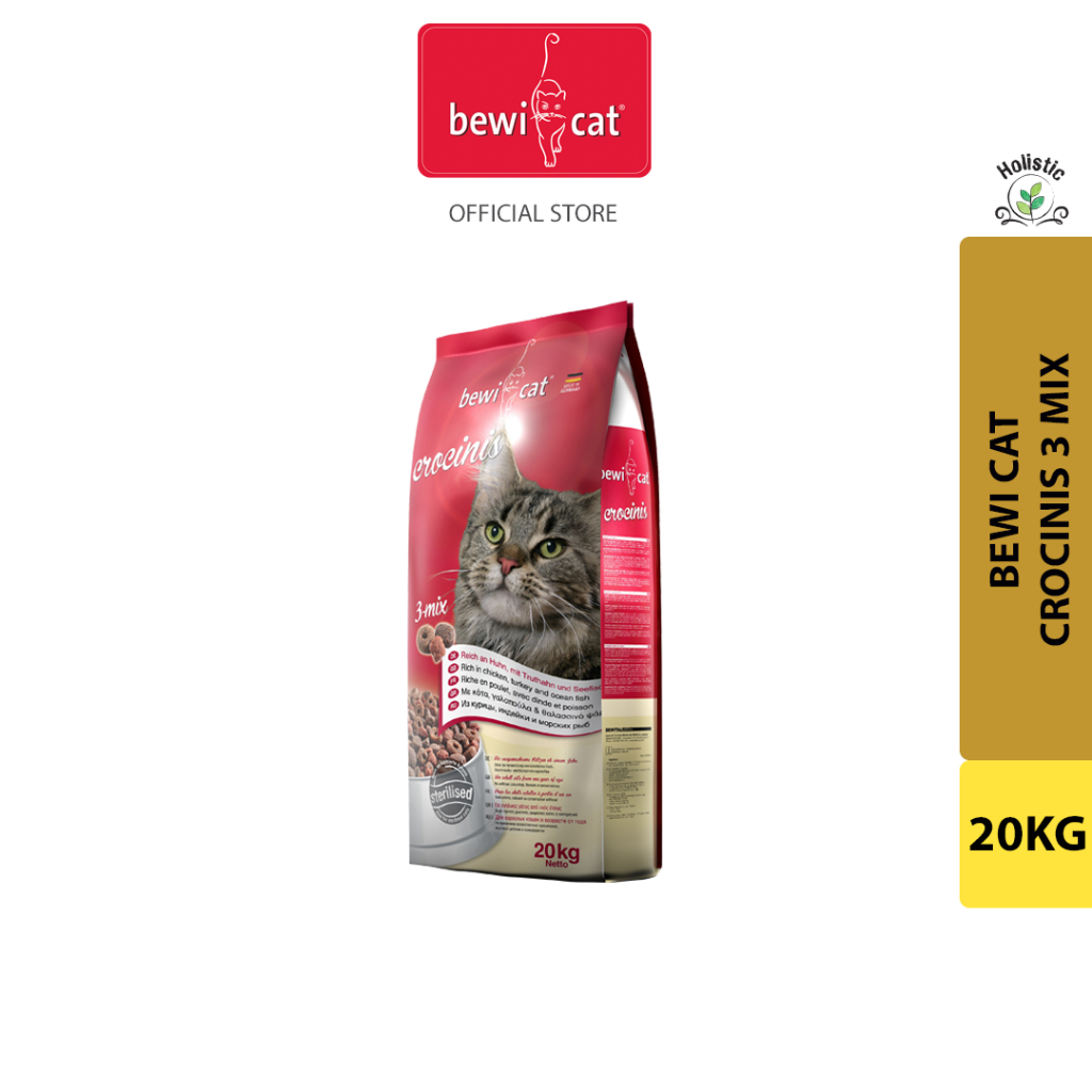 Bewi Dry Cat Food - Crocinis 3 Mix (20KG) | Shopee Malaysia