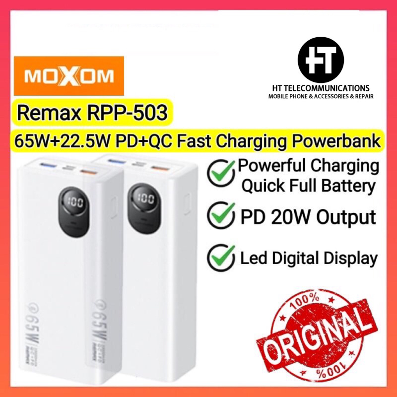 Remax RPP-503 65W+22.5W PD+QC Fast Charging Powerbank Mobile Magnetic ...