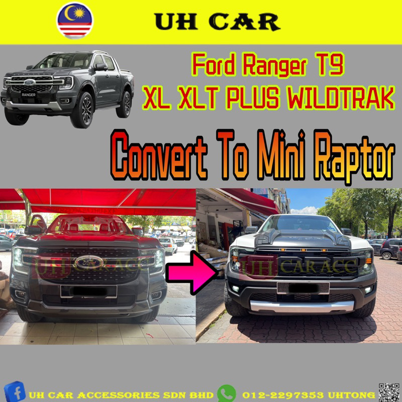 (MINI RAPTOR) Ford Ranger T9 XL XLT PLUS WILDTRAK Convert To Mini ...