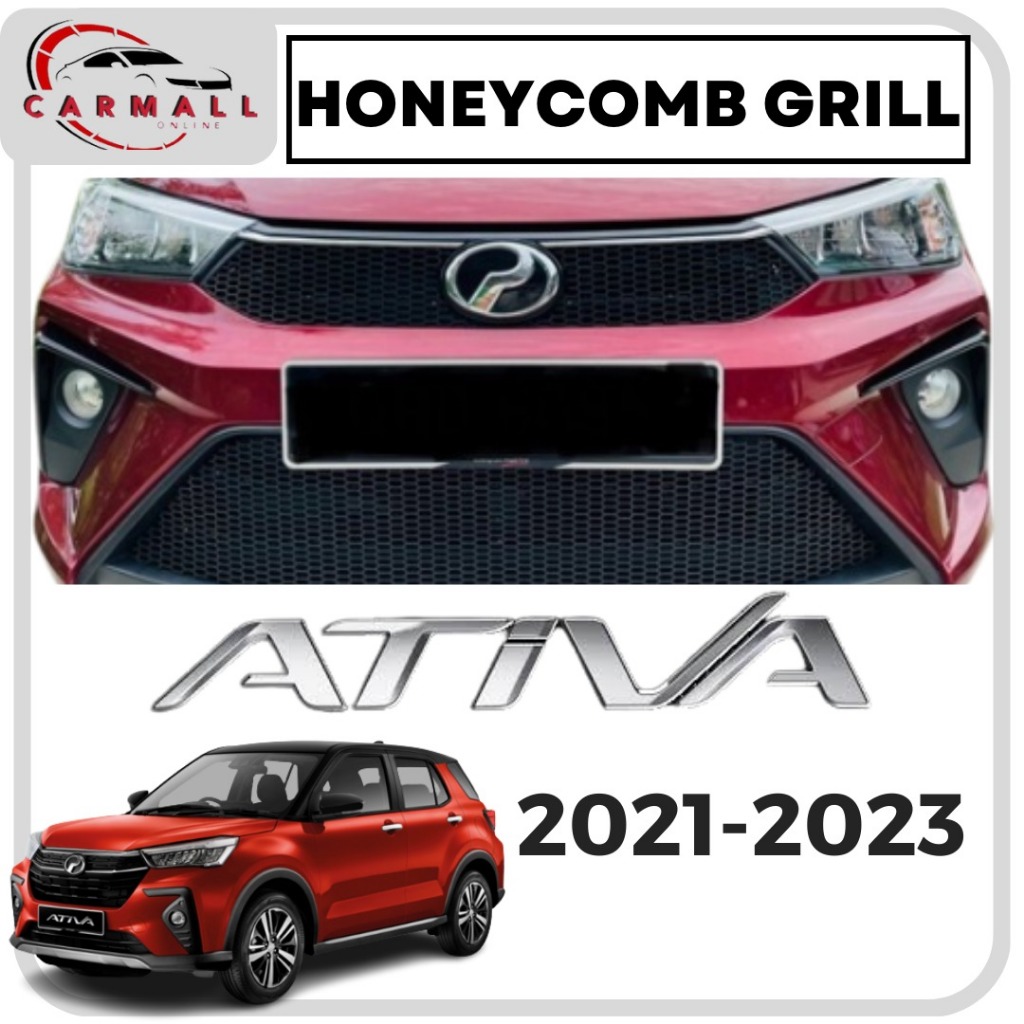 Perodua Ativa Ready Cut Honeycomb Grill Full Set Top Bottom | Shopee ...