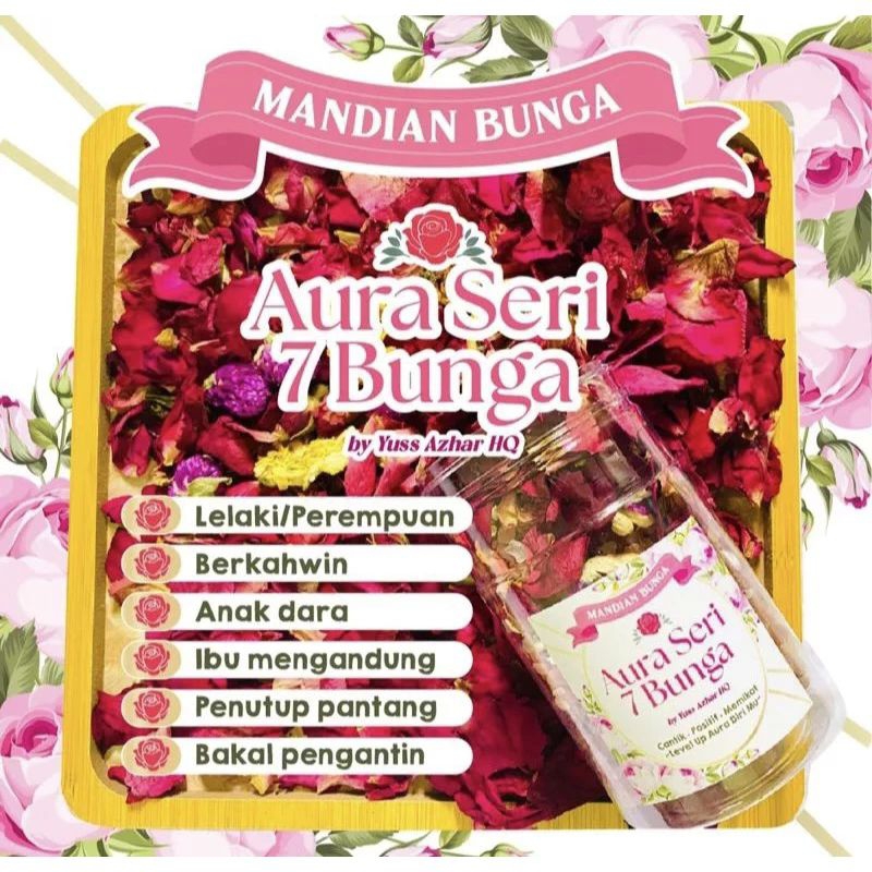 READY STOCK 🌹 MANDIAN BUNGA AURA SERI 7 BUNGA - NAIKKAN SERI WAJAH ...