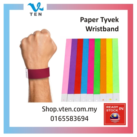 🔥readyStock🔥 100PCS Waterproof TYVEK Paper Wristbands Gelang Tangan ...