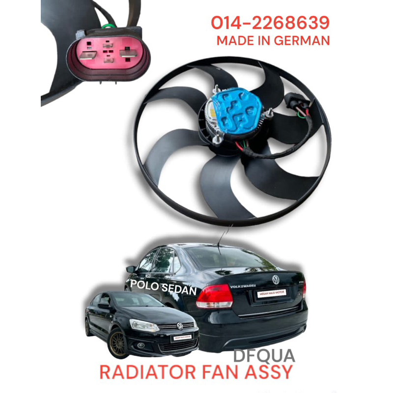 RADIATOR FAN ASSEMBLY OEM-qtfirst VOLKSWAGON POLO SEDAN | Shopee Malaysia