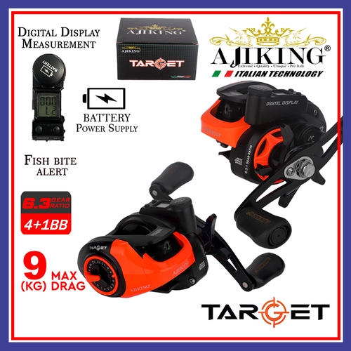 Ajiking Target Mesin Pancing Baitcasting | Tali Paparan Digital Kiri Line Counter | TCE Fishing ...