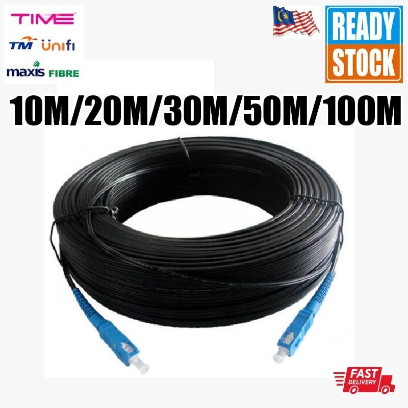 SC-SC Armored Fiber Drop Cable Single Mode Patch Cord 9/125 Optical ...