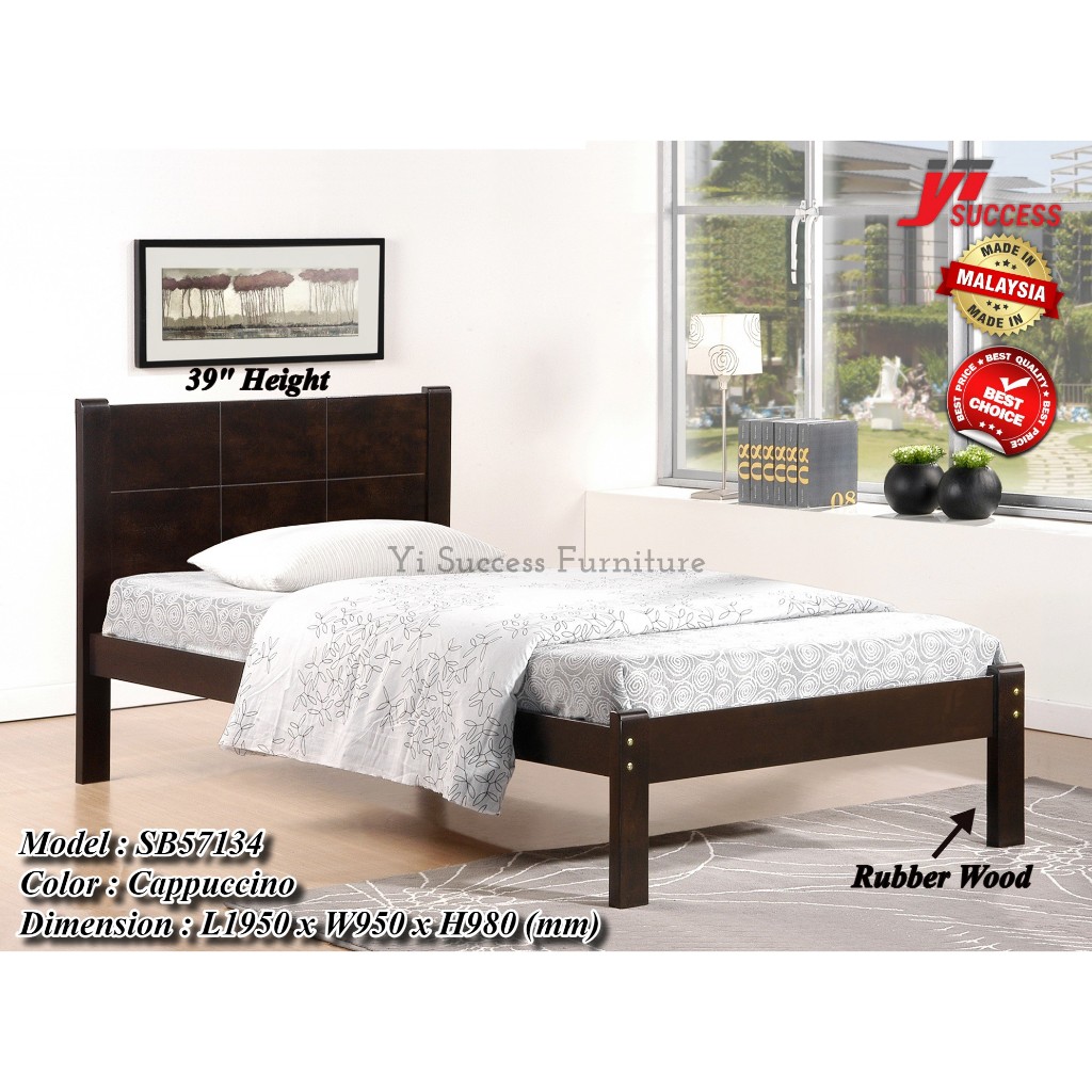 Yi Success Ranny Wooden Single Bed Frame / Quality Single Bed / Katil ...