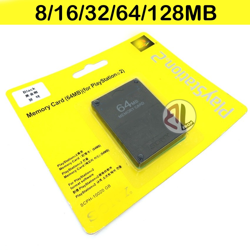 Play Station 2 / Ps2 8MB / 16MB / 32MB / 64MB / 128MB Memory Card Save ...