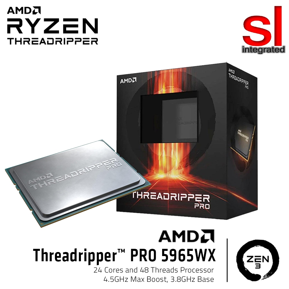 AMD Ryzen Threadripper PRO 5965WX 24 Cores 48 Threads Desktop Processor ...